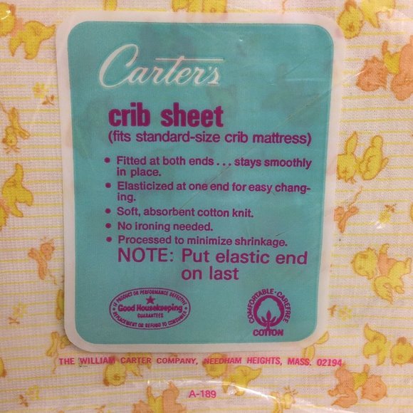 Carter's | Bedding | Carters Vintage Fitted Baby Crib Sheet Mid Century ...